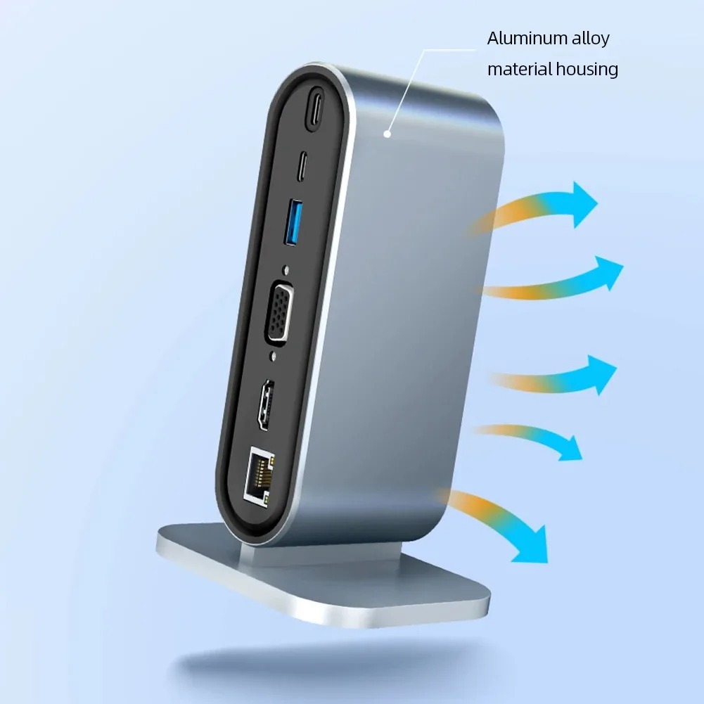 12 in 1 Type C Docking Station USB C Hub with HDMI VGA RJ45 USB3.0 PD ...