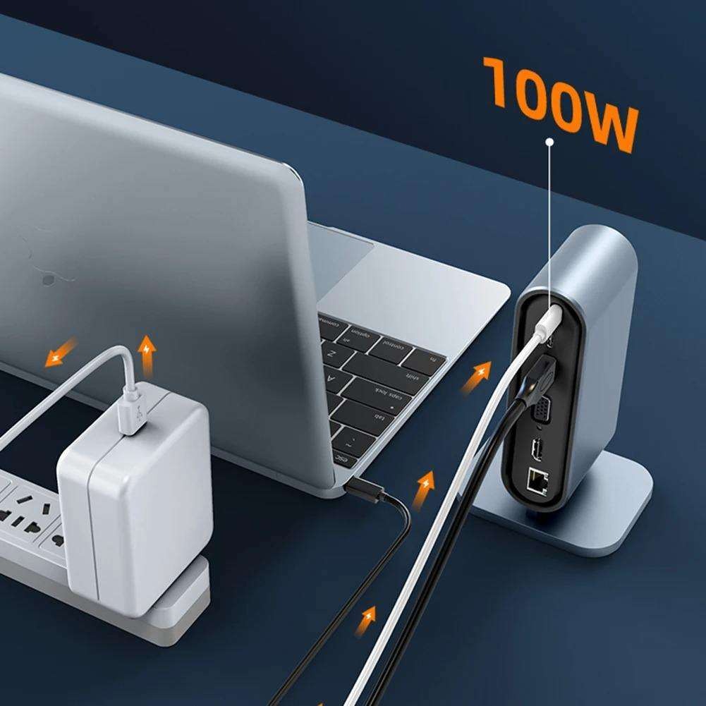 12 in 1 Type C Docking Station USB C Hub with HDMI VGA RJ45 USB3.0 PD ...