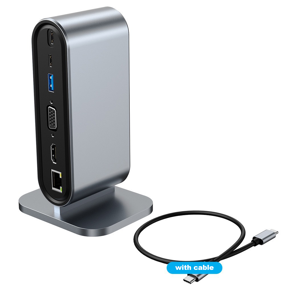 12 in 1 Type C Docking Station USB C Hub with HDMI VGA RJ45 USB3.0 PD ...