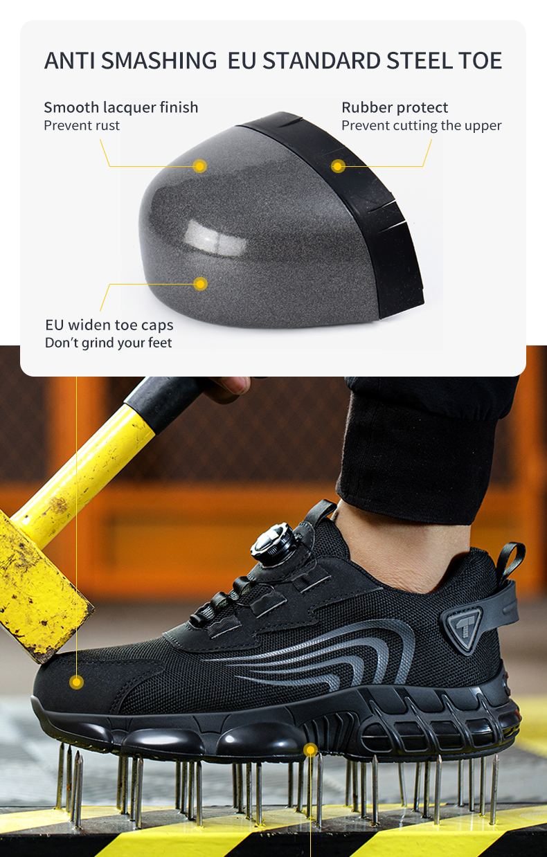 Tulldent Safety Shoes Steel Toe Anti smashing and anti piercing ...