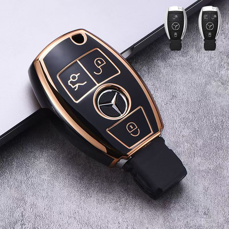 New Premium Car Key Cover For Mercedes-Benz A/C/E/S/GLA/GLB/GLC/GLE/GLS ...
