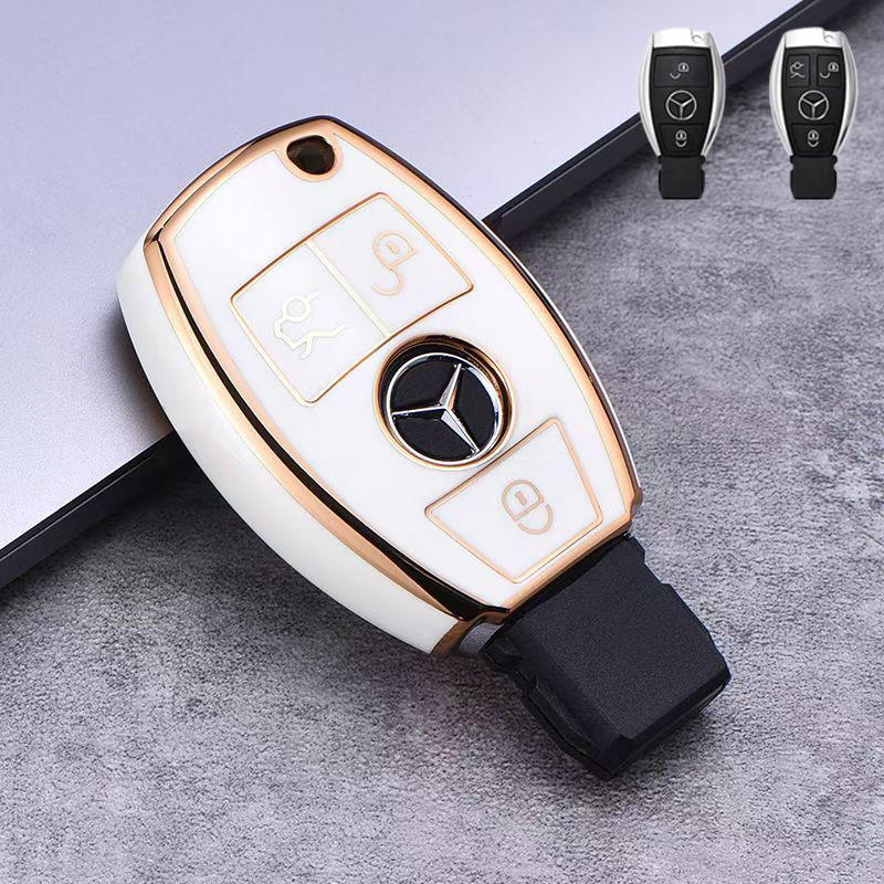 New Premium Car Key Cover For Mercedes-Benz A/C/E/S/GLA/GLB/GLC/GLE/GLS ...