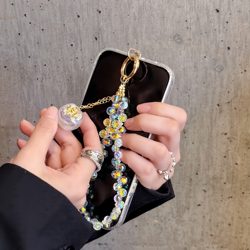 Short Version Pearl Series Lanyard Beaded Mobile Phone Lanyard ...