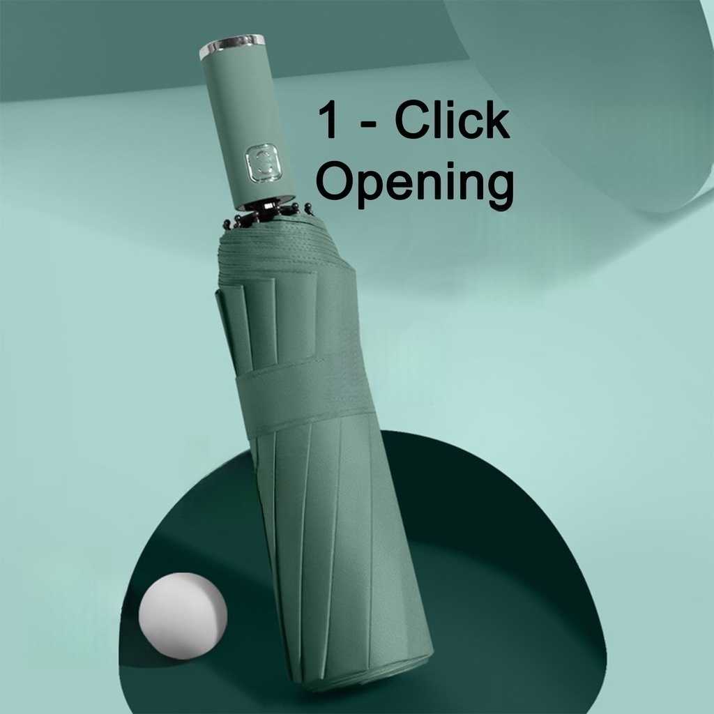 【Local Delivery】12 Bones UV Automatic Foldable Umbrella Auto Open Close ...