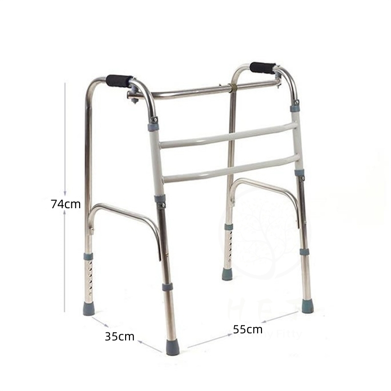 【Local shipment】High grade aluminium folding walker(Tongkat Kaki empat ...
