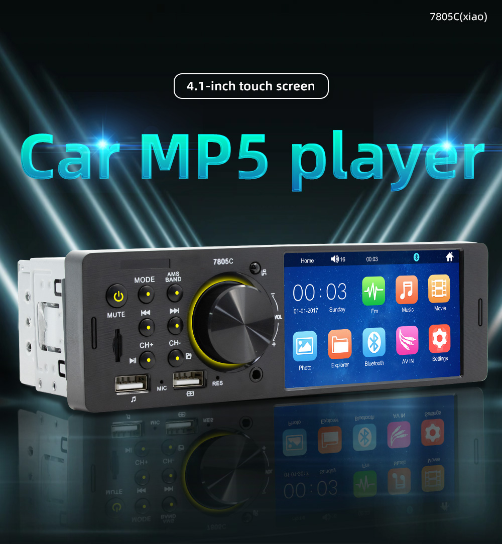 4.1" HD 12V Car FM Radio Kereta MP5 Player with Bluetooth Reversing ...