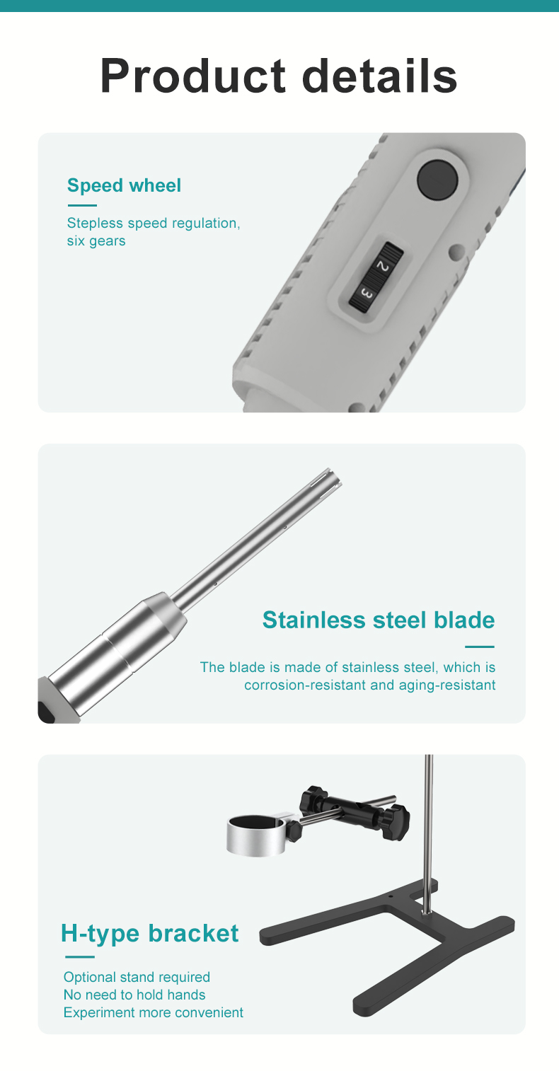 JOANLAB 220V Handheld High-speed Homogenizer Dispersion Emulsifier ...