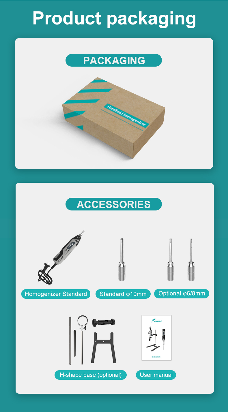 JOANLAB 220V Handheld High-speed Homogenizer Dispersion Emulsifier ...