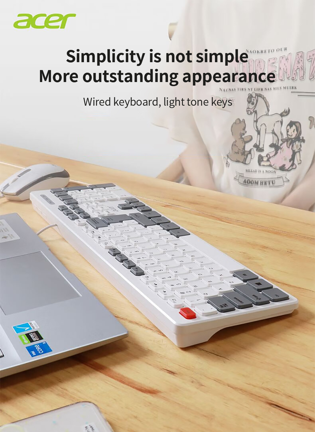 Acer Wireless Keyboard and Mouse Set OAK920 Three Speed DPI 2.4G ...