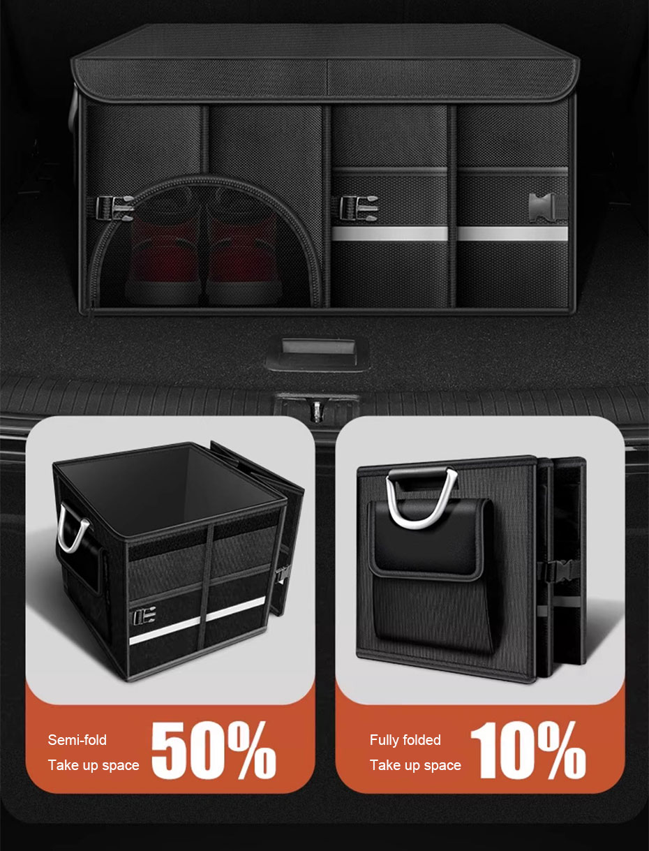 SEAMETAL Car Storage Box Car Boot Organizer Trunk Car Boot Storage Box ...