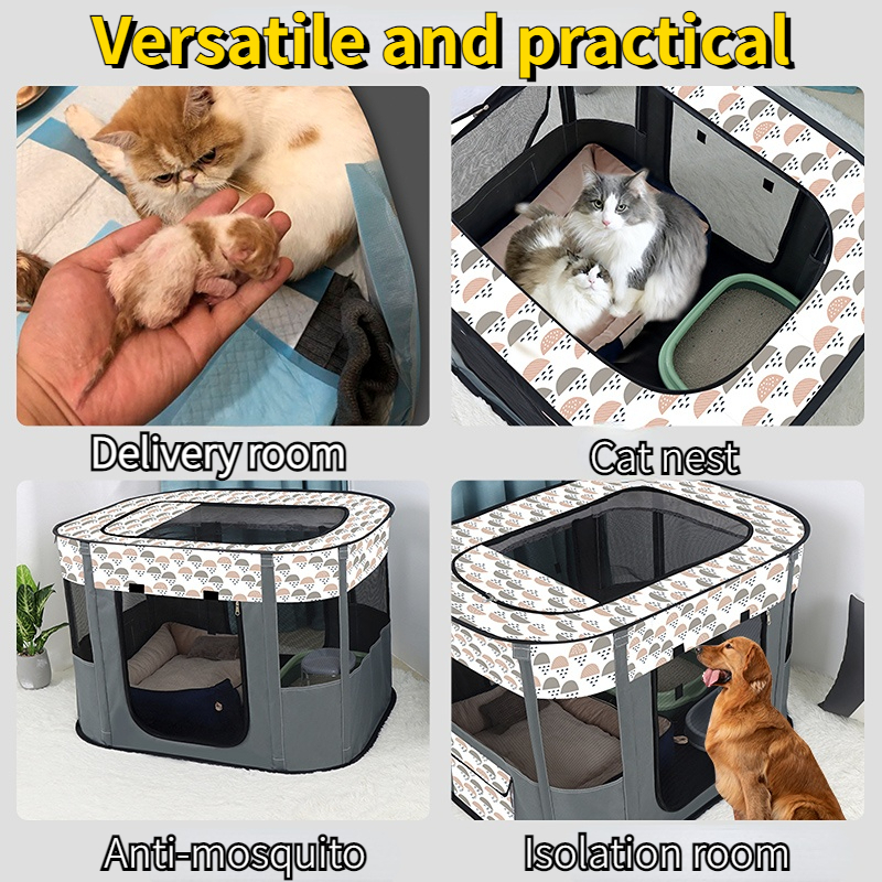 Portable Outdoor Cattery Fences Pet Tent Houses For Foldable Indoor Cat ...