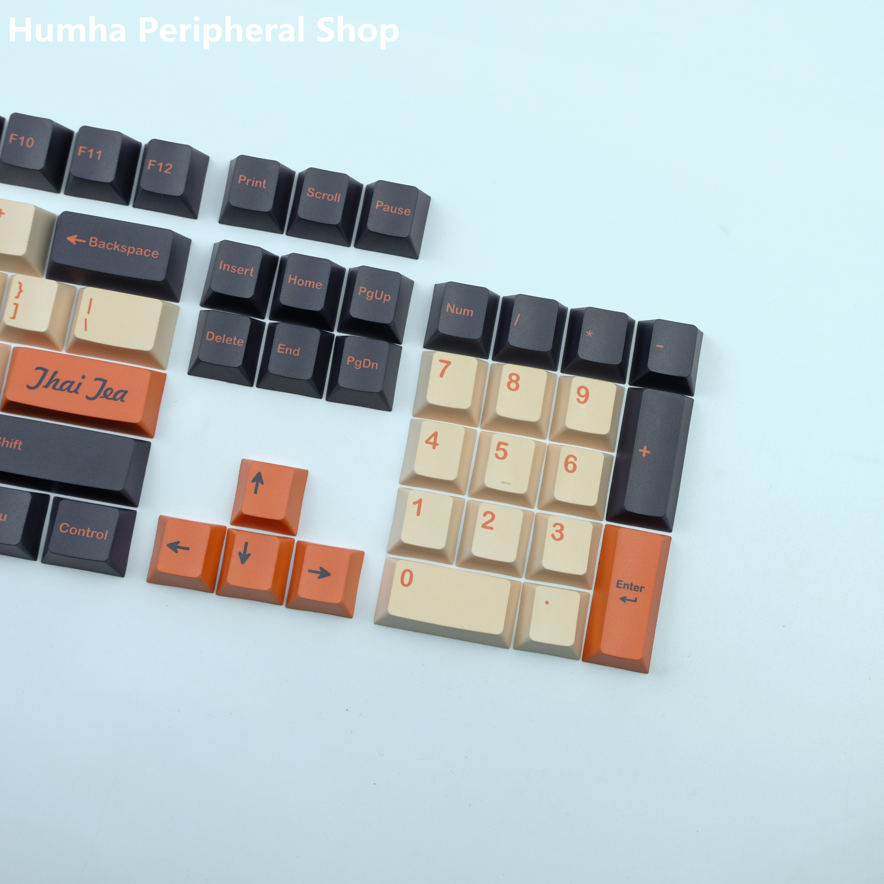Humha Thai Tea keycap PBT material Dye-Sublimation Cherry profile Mechanical Keyboard keycap ...