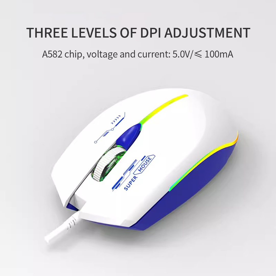Acer Wired Mouse OMW020, With Breathing Light, 3 Speeds DPI, Gaming ...