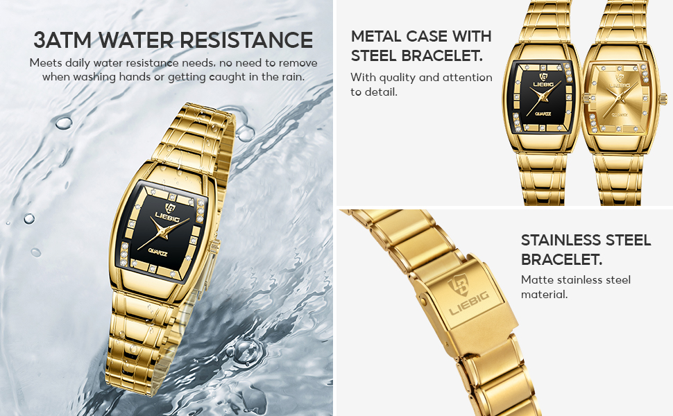 LIEBIG Women Fashionable and Exquisite 3ATM Waterproof Quartz Watch for ...