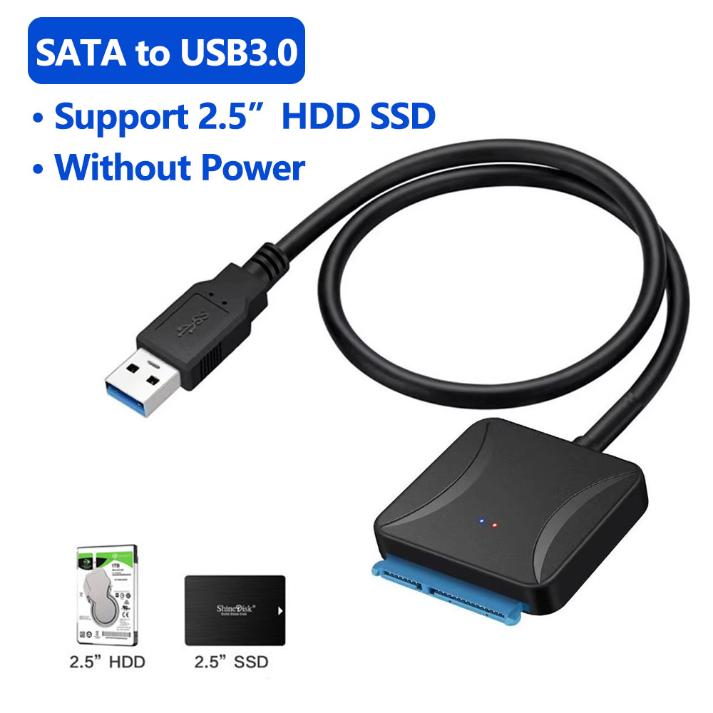 SATA to USB 3.0 Adapter Cable For 3.5/2.5 Inch SSD HDD Hard Drive Disk Converter Support UASP ...