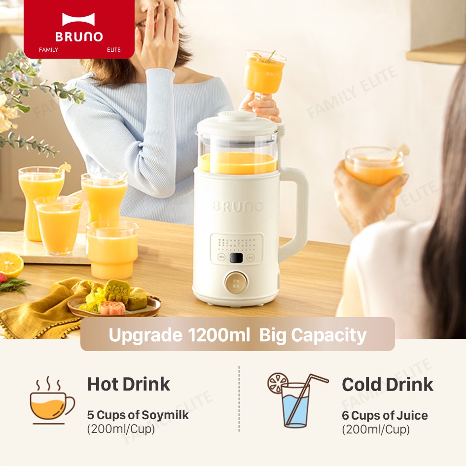 BRUNO Soya Bean Machine(1200ml) for 1-5 People Food Processor Health ...