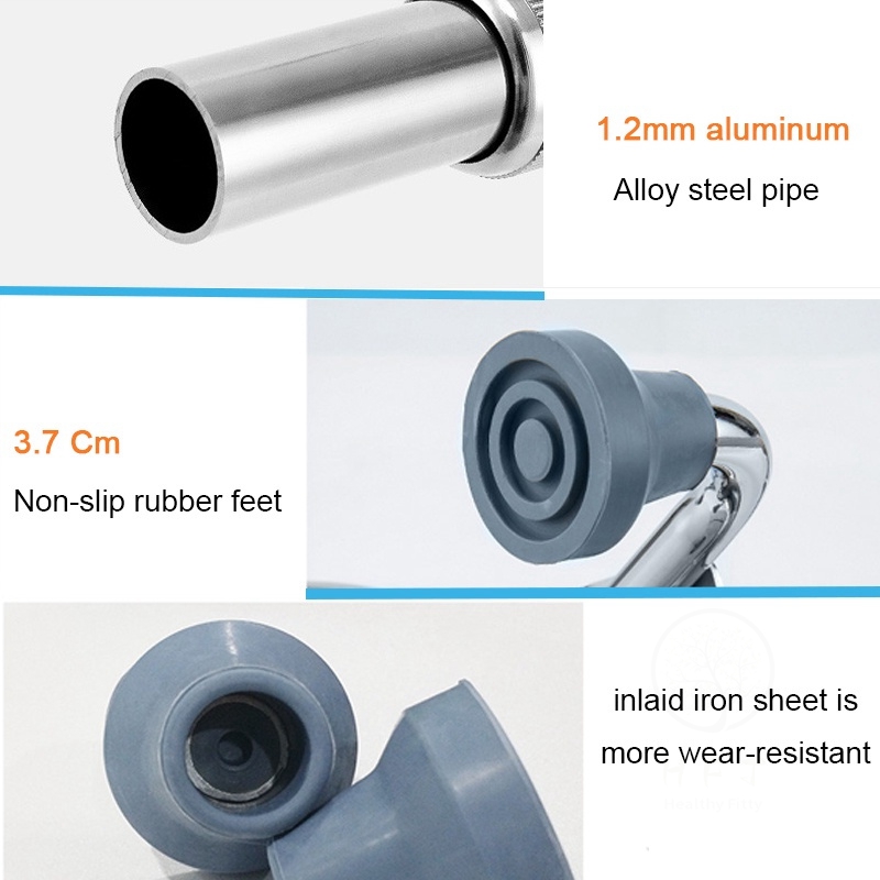 【Local shipment】Light Weight Aluminium Quad Cane Small Base Tongkat 4 ...