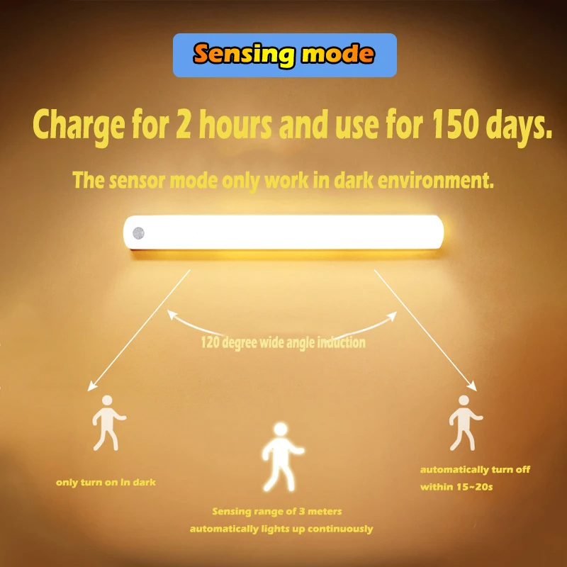 50Cm Wireless Led Sensor Light Smart Sensor Light Wardrobe Bedroom ...