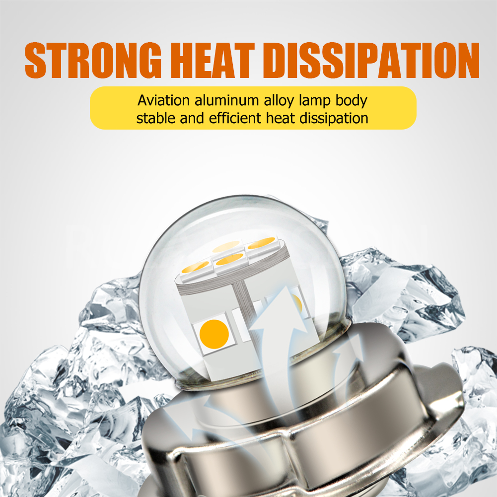 Ruiandsion P26S Bulb Motorcycle 6-30V 360 Lumen For Motorbike Daytime ...
