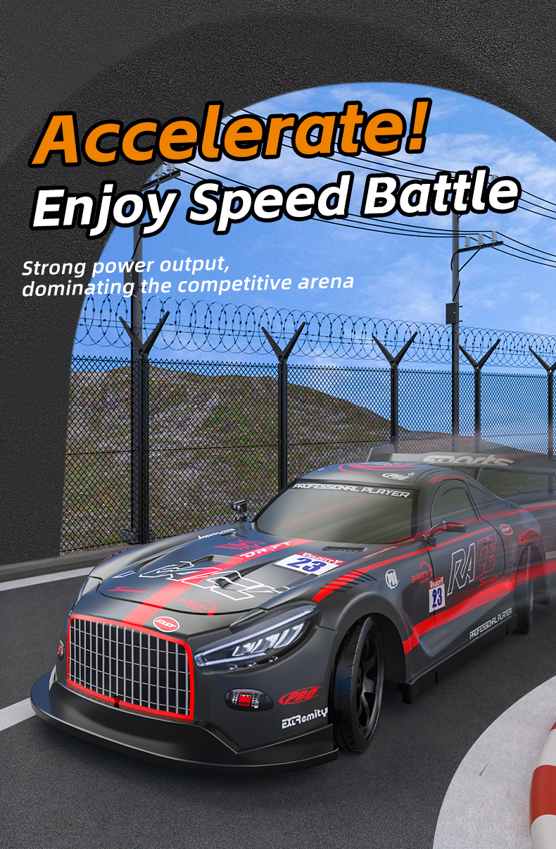 RC Spray Racing Car Toy With Music LED Light High Speed 2.4G Remote ...