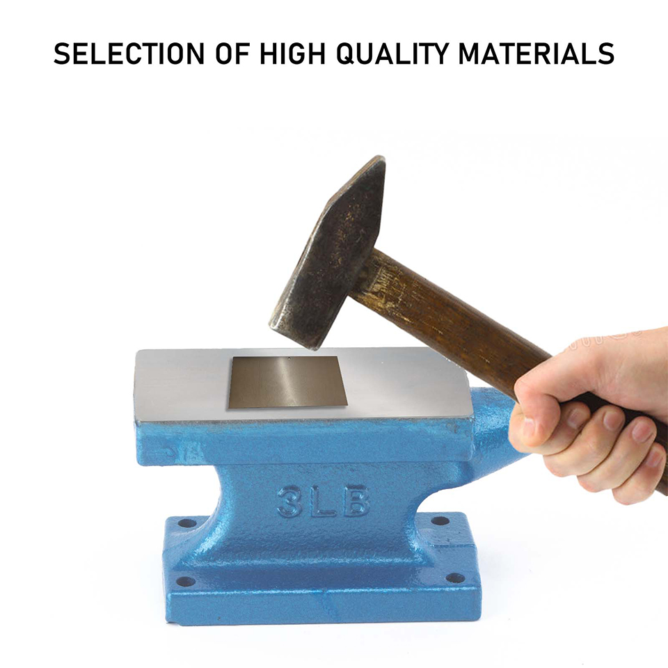 Blacksmith Anvil, Single Piece Iron with Square Holes, Ideal for ...