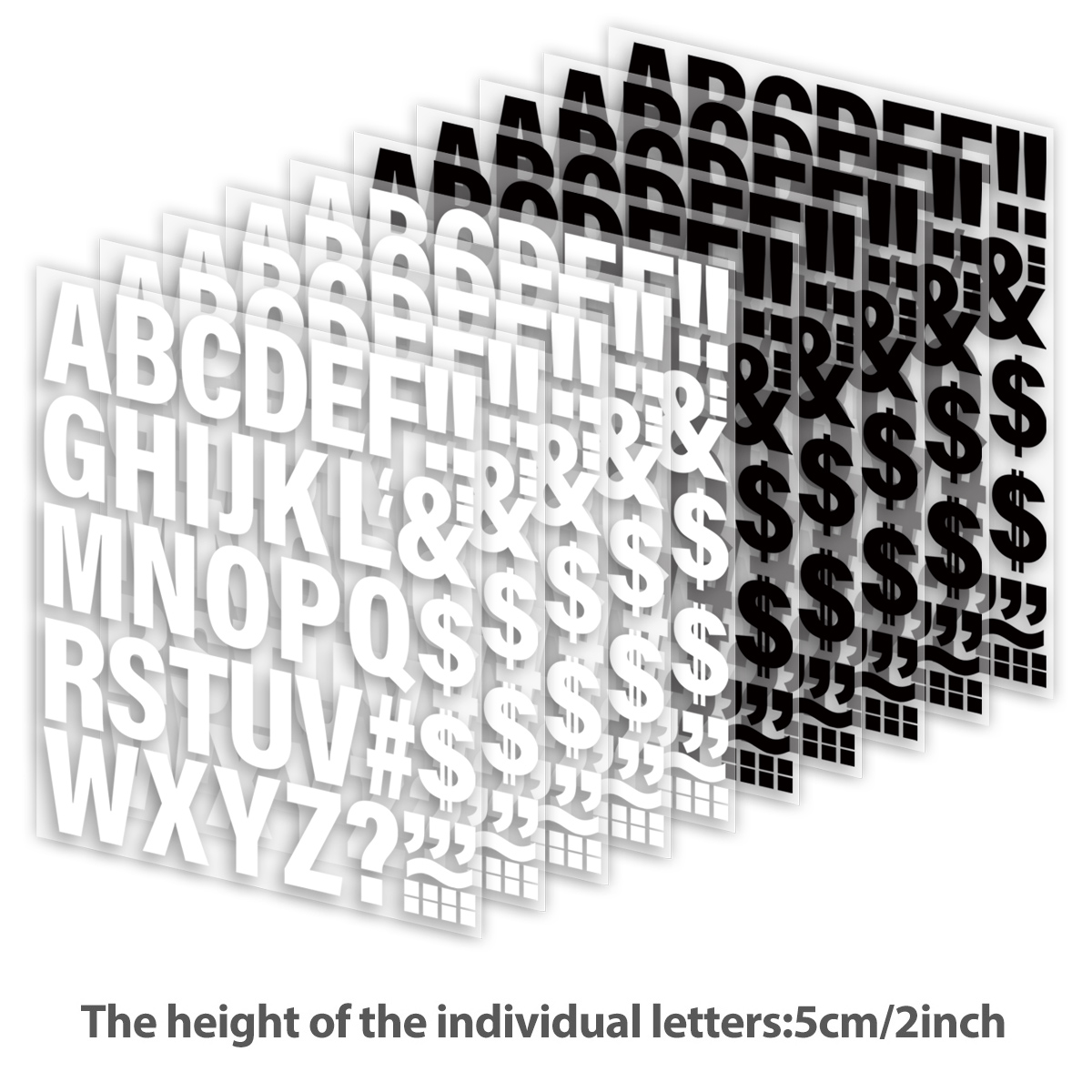Letters A-Z Sticker On Clothes Iron Black And White Thermal Press ...