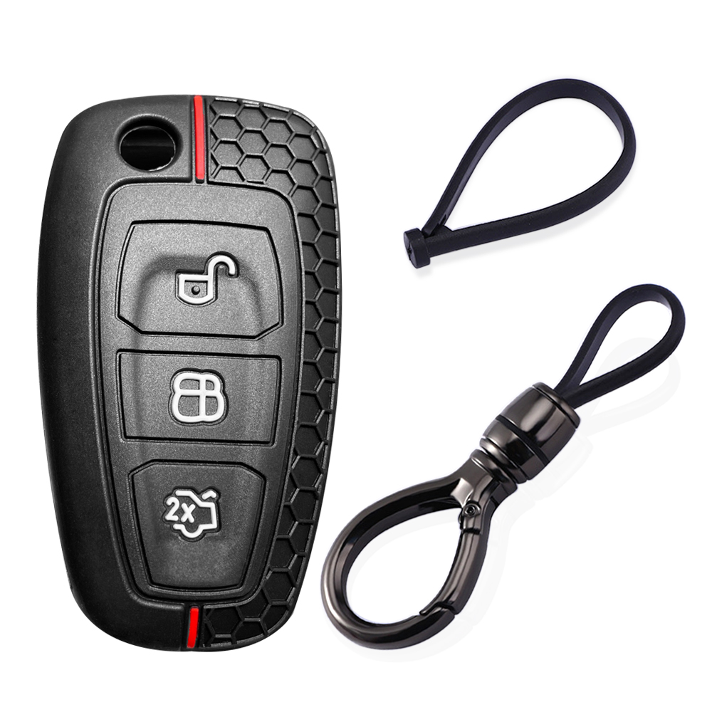Car Key Cover For Ford Focus Fiesta Ranger S-Max Galaxy Transit Tourneo ...