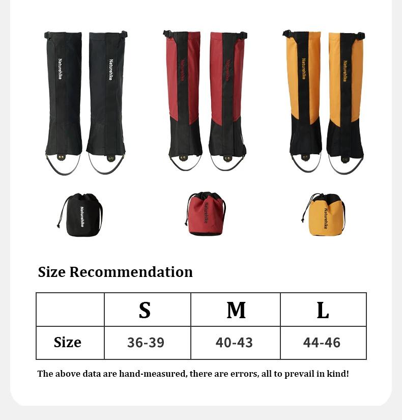 Naturehike Outdoor Waterproof Leg Gaiters Covers All Terrain Trekking ...
