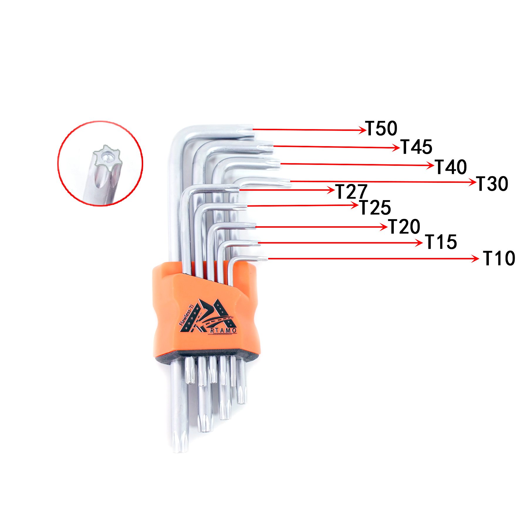 RTAMO Produce Tools Stainless Steel Inner Star Wrench Hexagon Wrench ...