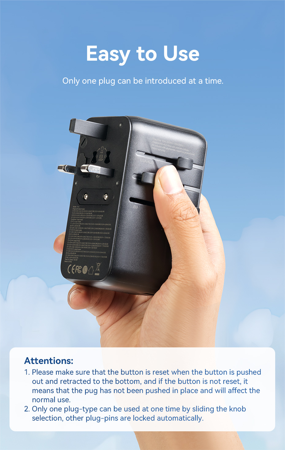 Vention 65W GaN Global Universal Travel Adapter International Charger ...