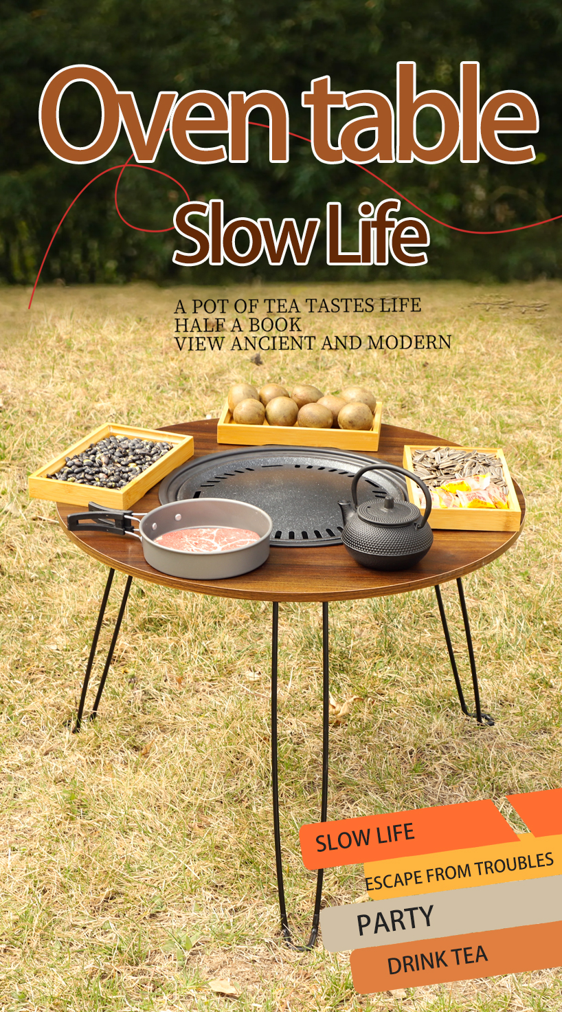 Outdoor BBQ Table Outdoor Portable BBQ Table Outdoor Camping Charcoal ...