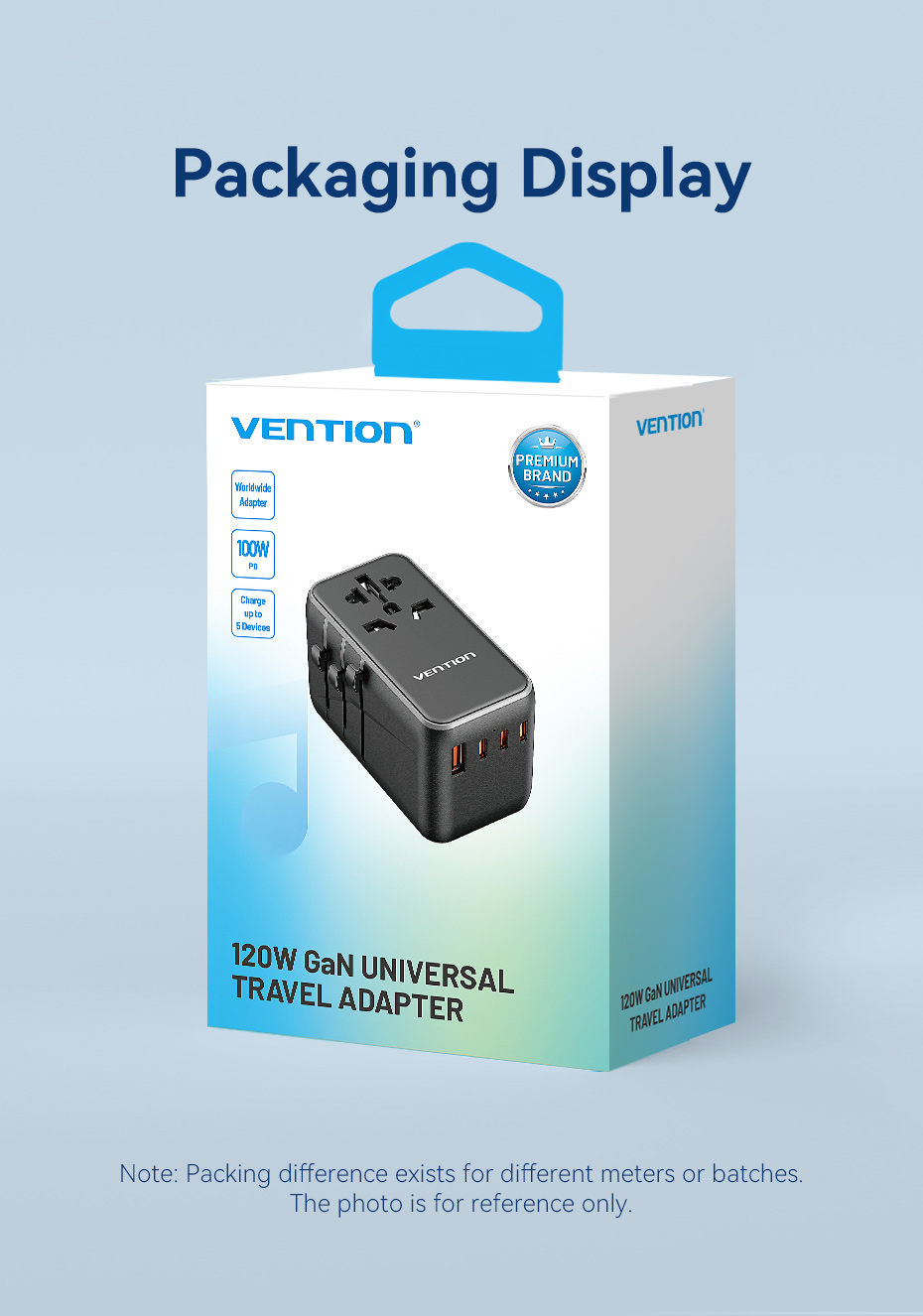 Vention 65W GaN Global Universal Travel Adapter International Charger ...