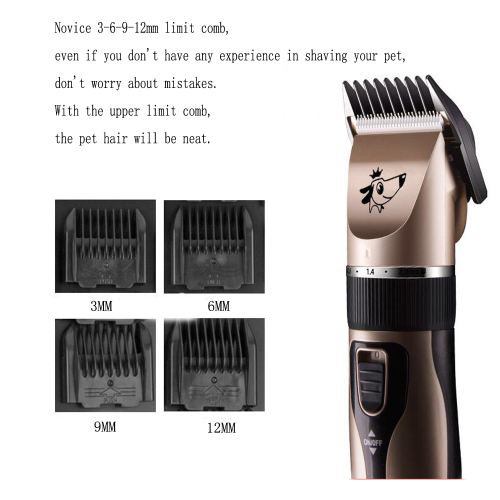 Professional Rechargeable Pet Cat Dog Hair Raz or Trimmer Grooming Kit ...