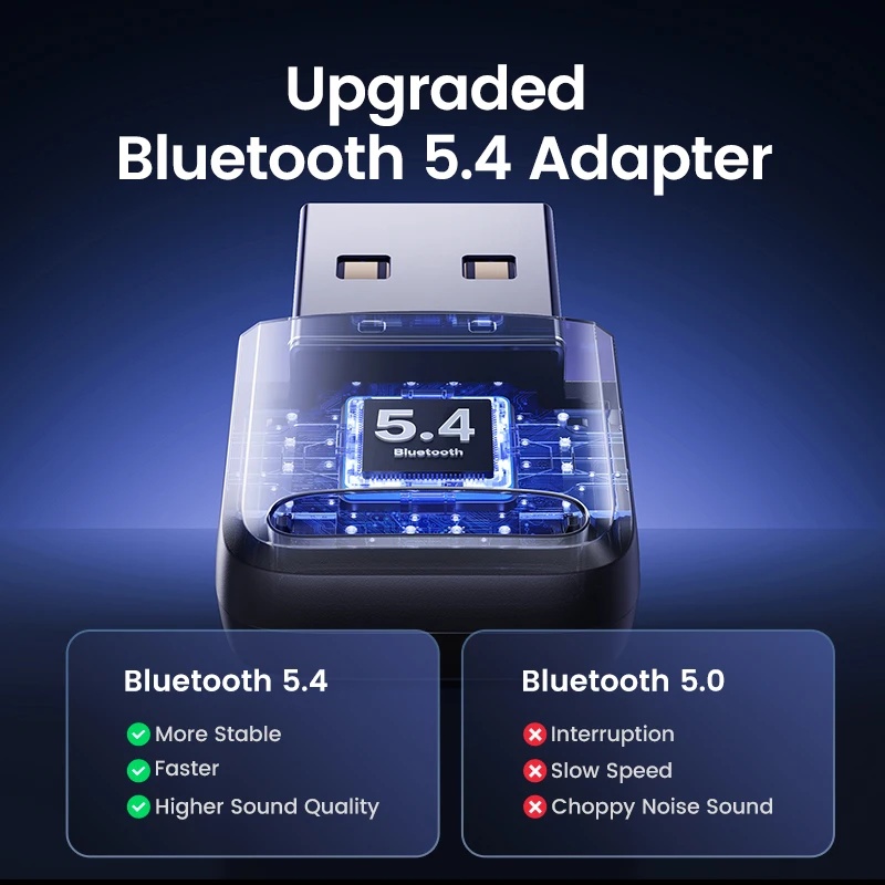 USB Bluetooth 5.4 Dongle Adapter for PC Speaker Wireless Mouse Music ...