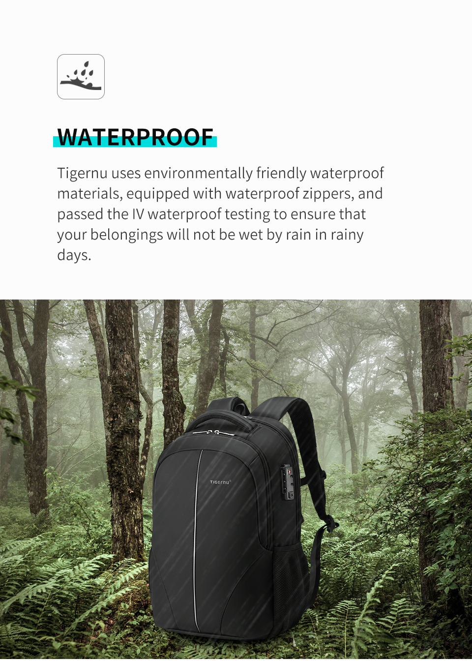 Tigernu 3105-4A Nylon Expandable Laptop Backpack Waterproof ...