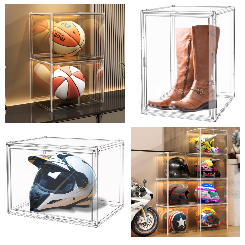 Blind Box Acrylic Display Box Clear Stackable Plastic Storage Bins with ...