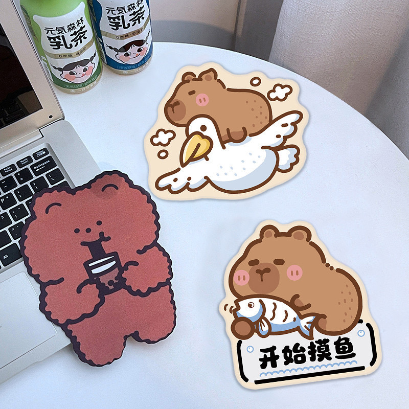 Creative Capybara Mouse Pad Cute Cartoon Mouse Mat Home Office Desktop ...