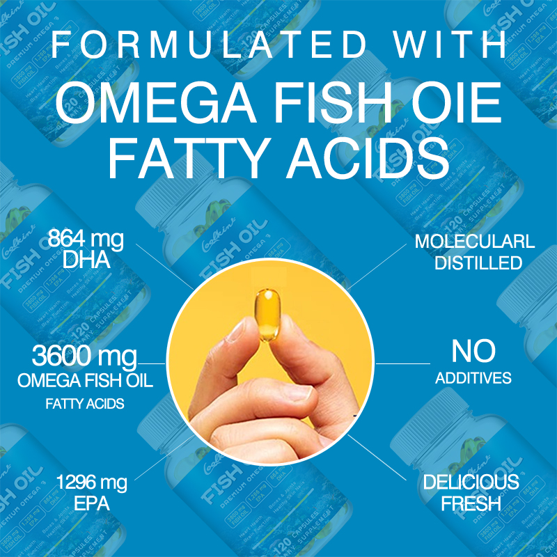 FISH OIL - Contains 3600 mg of Fish Oil - Essential Fatty Acids - Brain ...