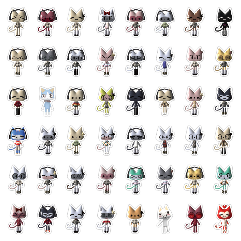 50Pcs Inoue Toro cat Series Graffiti Stickers for Suitcases Mobile ...