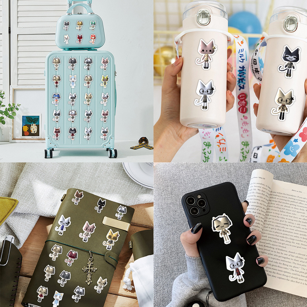 50Pcs Inoue Toro cat Series Graffiti Stickers for Suitcases Mobile ...