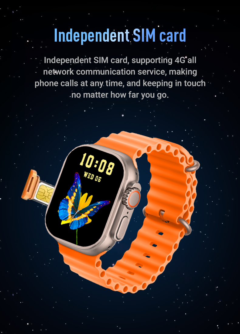 4G Smartwatch SIM Card Call Smart Watch Ultra Full Screen Bluetooth ...