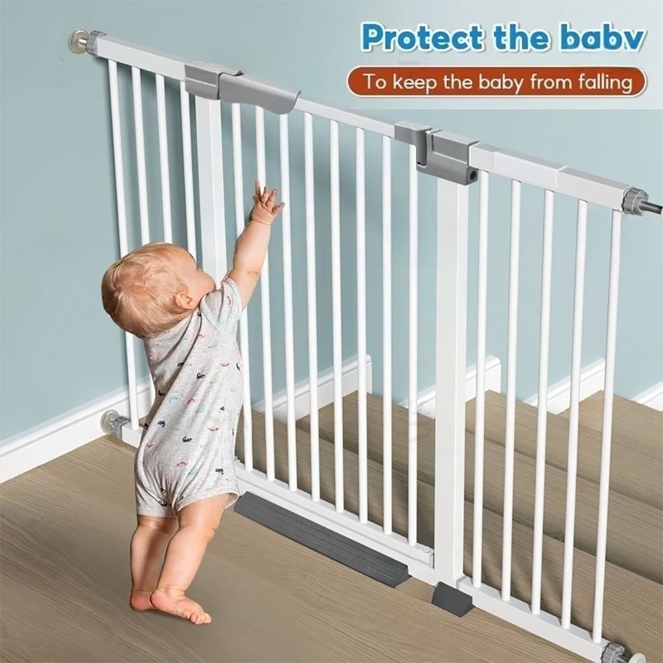 【Fast Delivery】70-153 CM Pagar Baby Safety Gate Fence Guard With ...