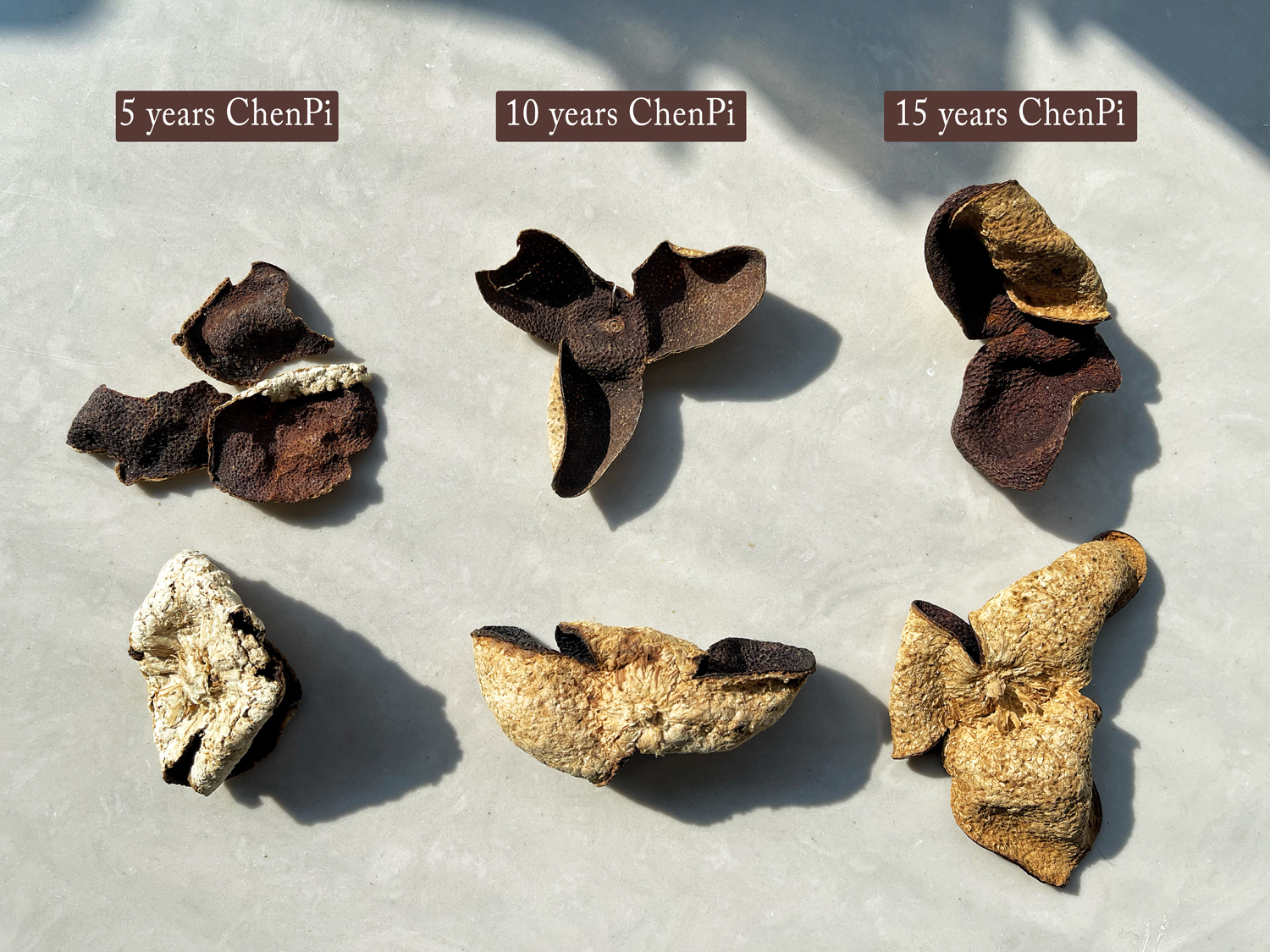 Healthy Tea | Dried Tangerine Peel ( Xin Hui Chen Pi ) Chenpi 5年/10年/15 ...