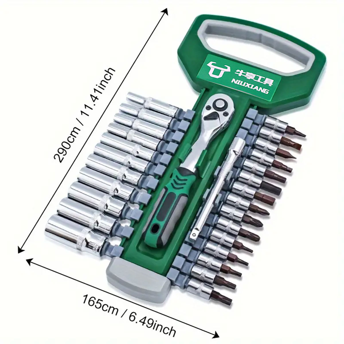 1/4 inch Ratchet Socket Wrench Set, Mechanic Tool Kit and Sockets Set ...