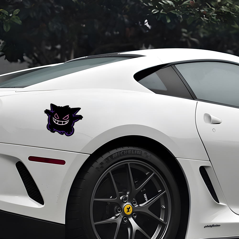 JDM Anime Cartoon Kawaii Evil Smiling Pokemon Gengar Reflective Car ...