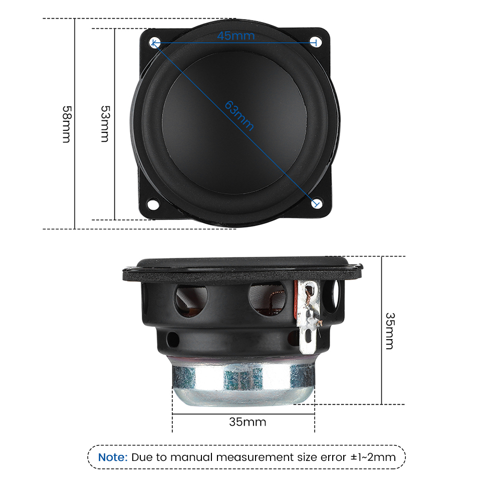 AIYIMA 2Pcs 2 Inch Mini Audio Portable Speakers 4Ohm 20W Full Range Speaker DIY Bluetooth ...