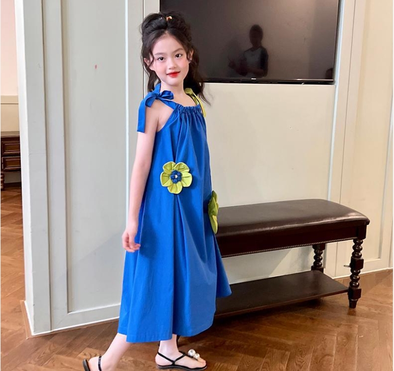 Lemon-tree 3-15Y girls summer dress Klein blue children's seaside ...