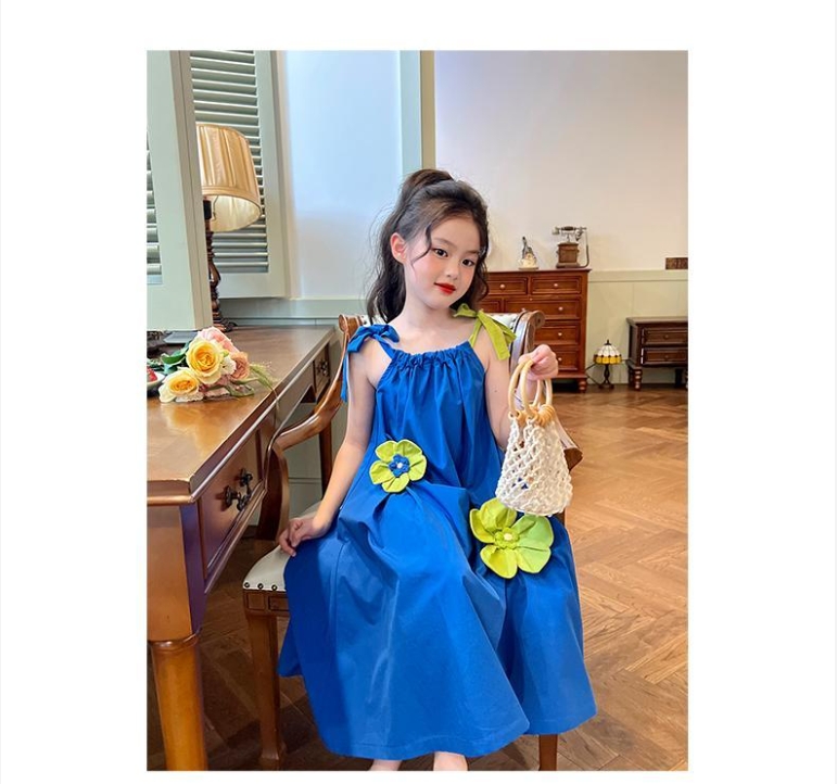 Lemon-tree 3-15Y girls summer dress Klein blue children's seaside ...