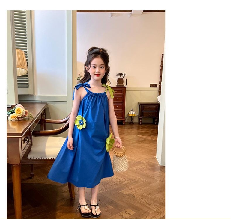 Lemon-tree 3-15Y girls summer dress Klein blue children's seaside ...