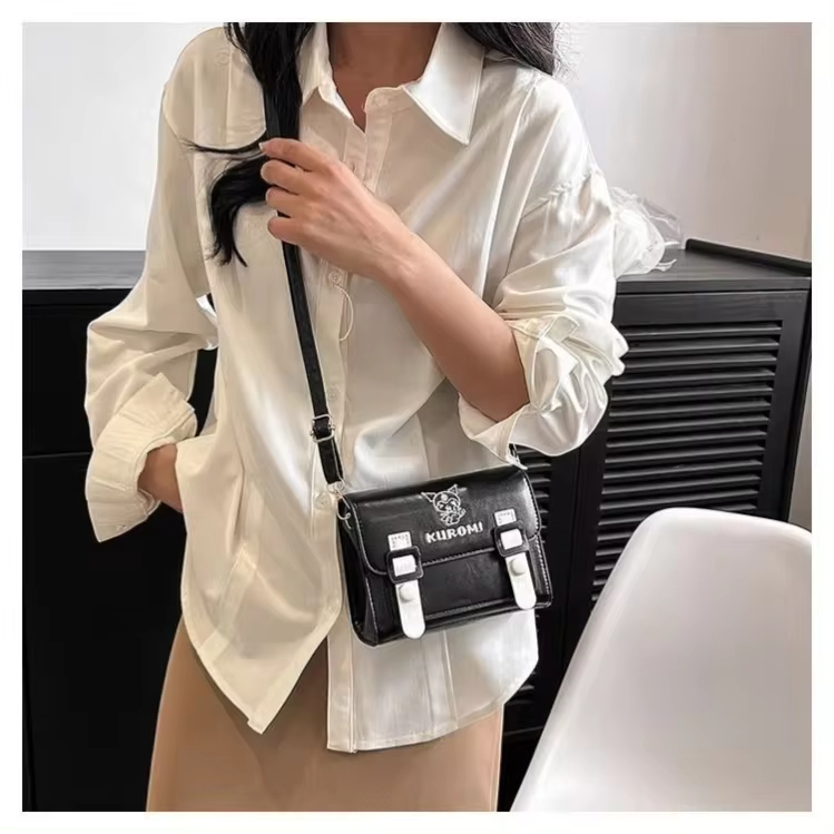 Sanrio Shoulder Bags Cartoon Kuromi Melody Square Bento Bag Student ...